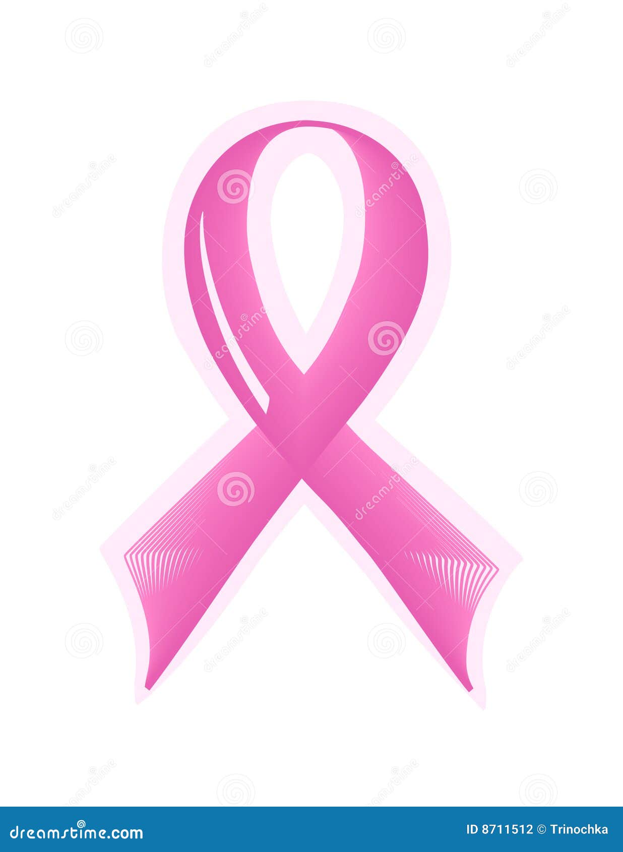 Pink Support Ribbon stock vector. Illustration of help - 8711512