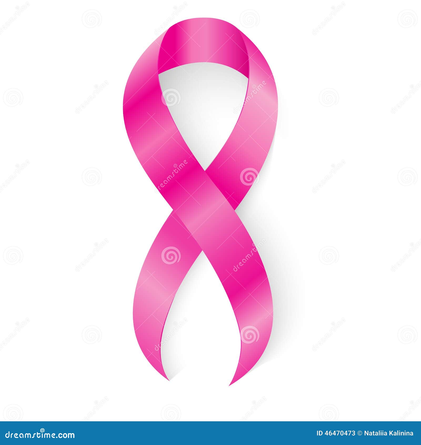 Pink Support Ribbon stock vector. Illustration of object - 46470473