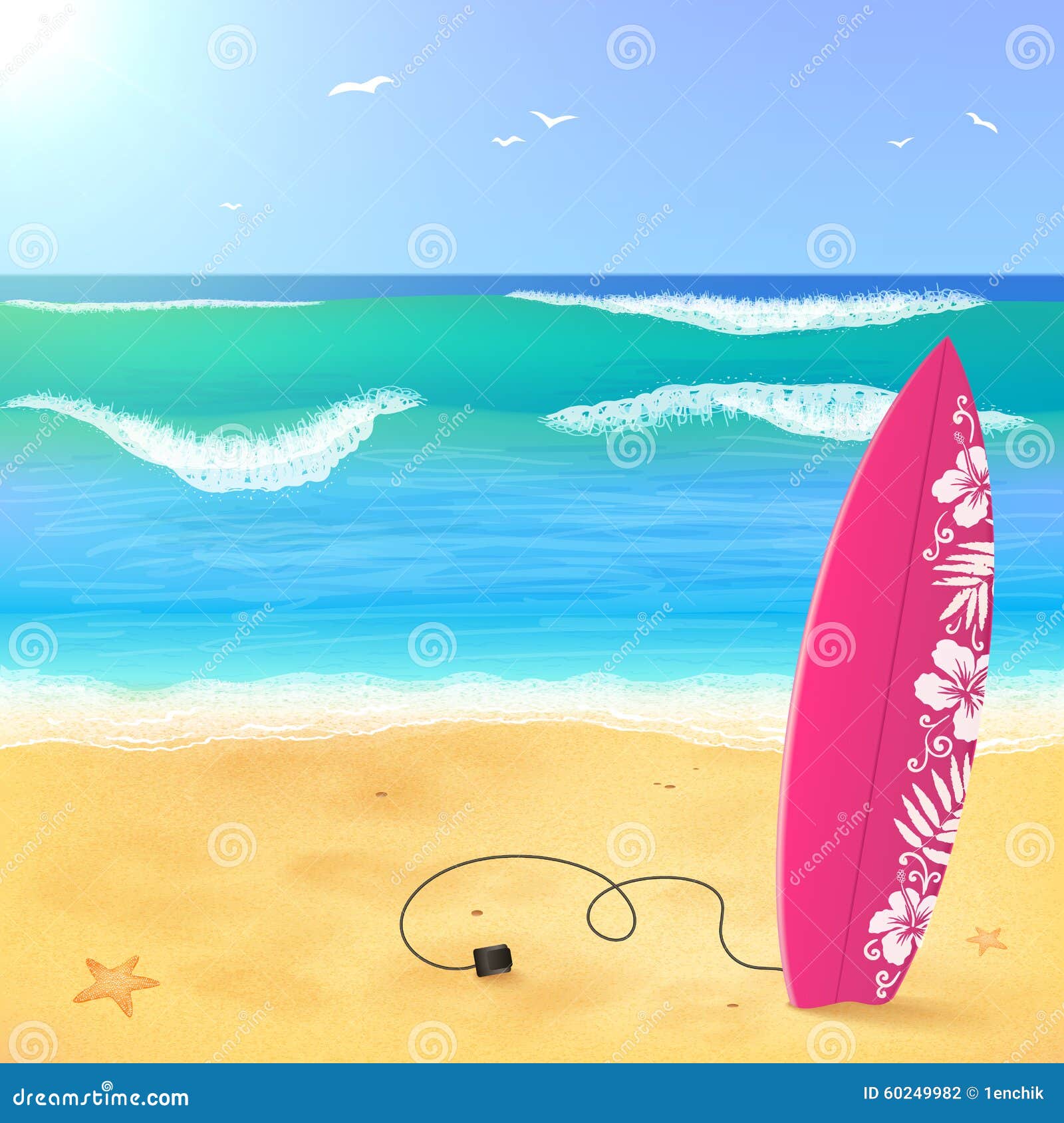 Pink Surfboard Clipart