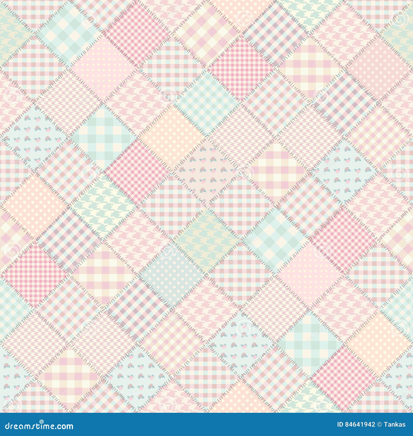 Pink sweet patchwork stock vector. Illustration of wallpaper - 84641942