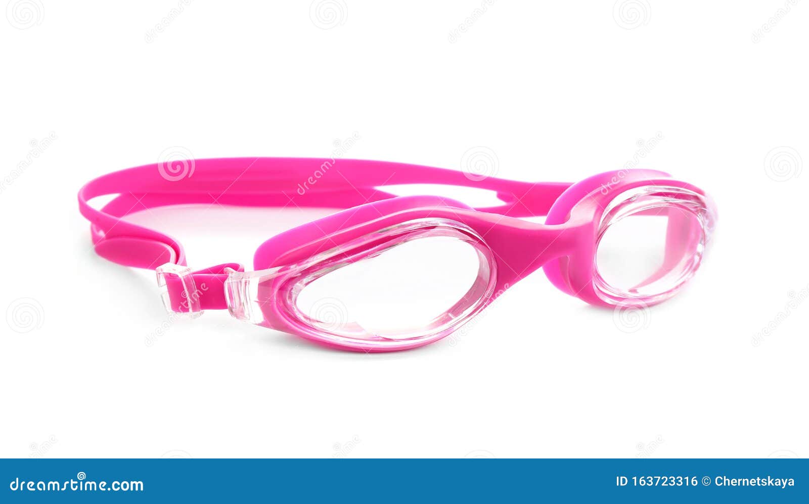 Pink Swim Goggles Isolated on White. Beach Object Stock Photo - Image ...
