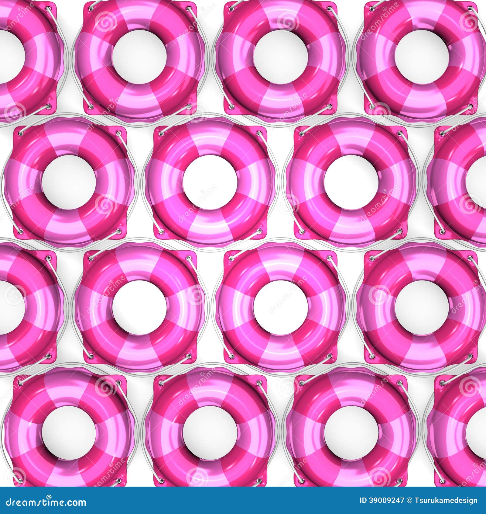 Pink Swim Rings for Background Stock Illustration - Illustration of ...