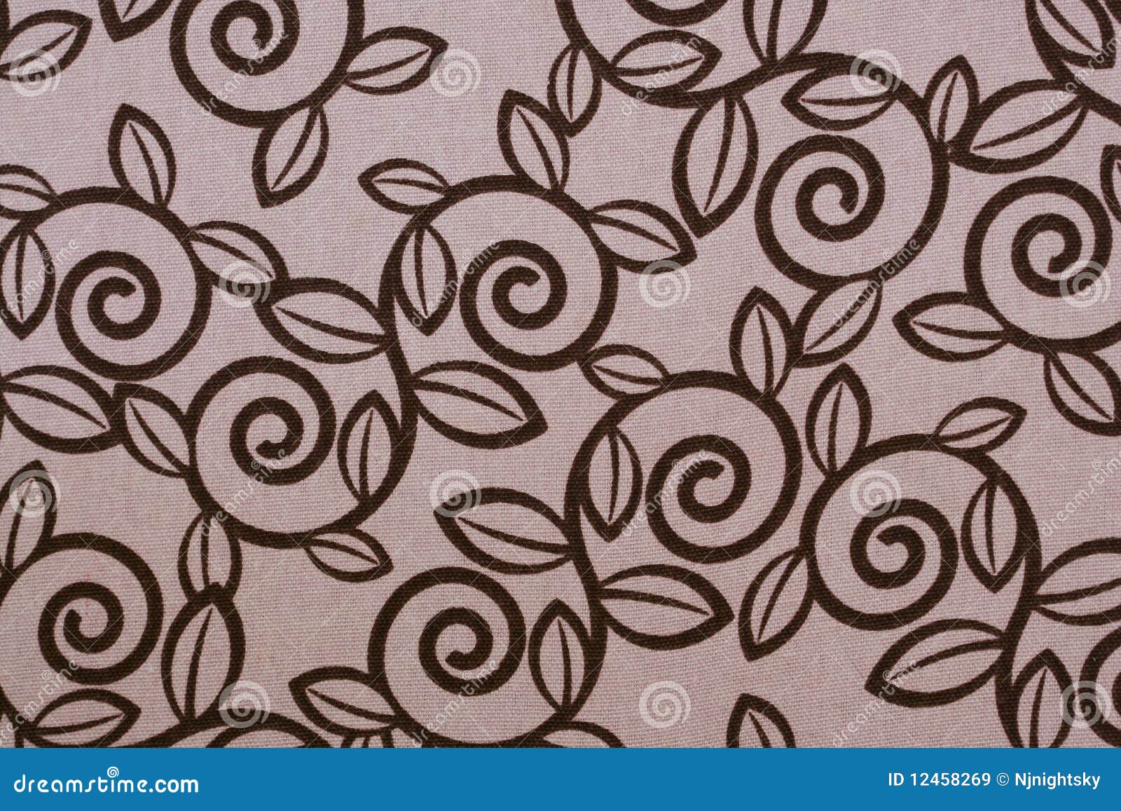 Pink Swirl Leaf Fabric Pattern Stock Illustration - Illustration of ...