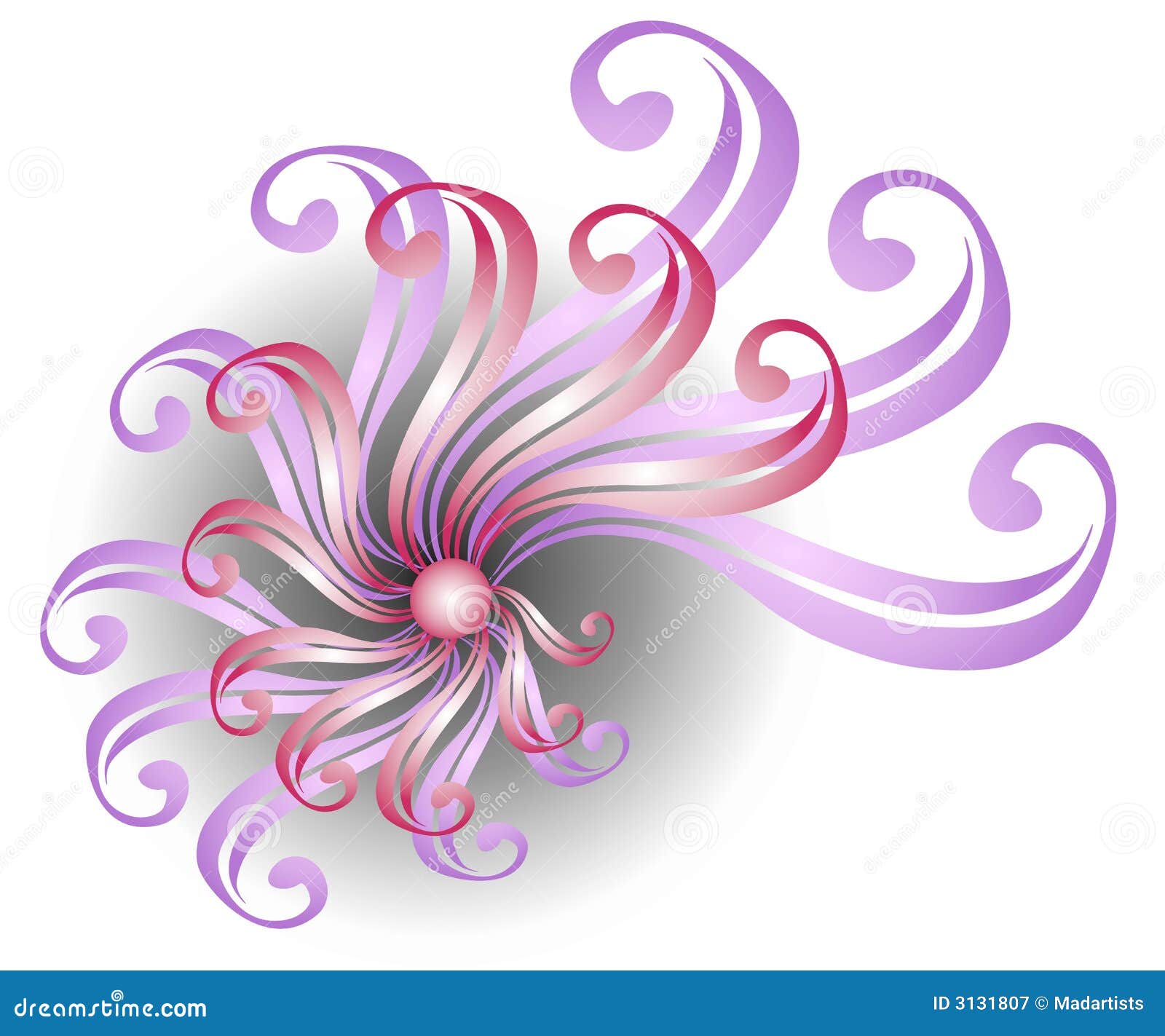 Pink Elegant Swirl Designs Clip Art