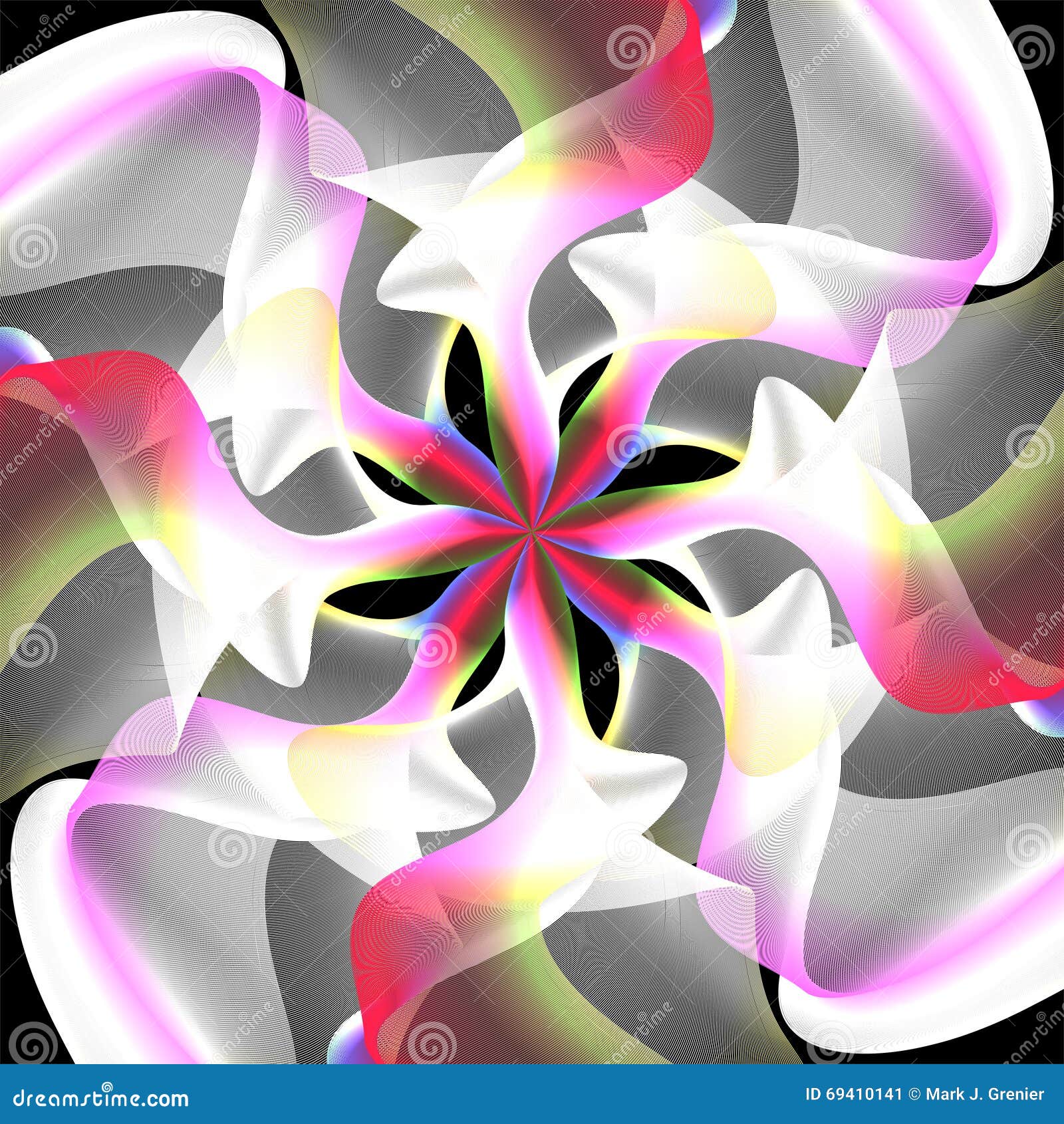 Pink Swirls Floral Pattern stock illustration. Illustration of pink ...