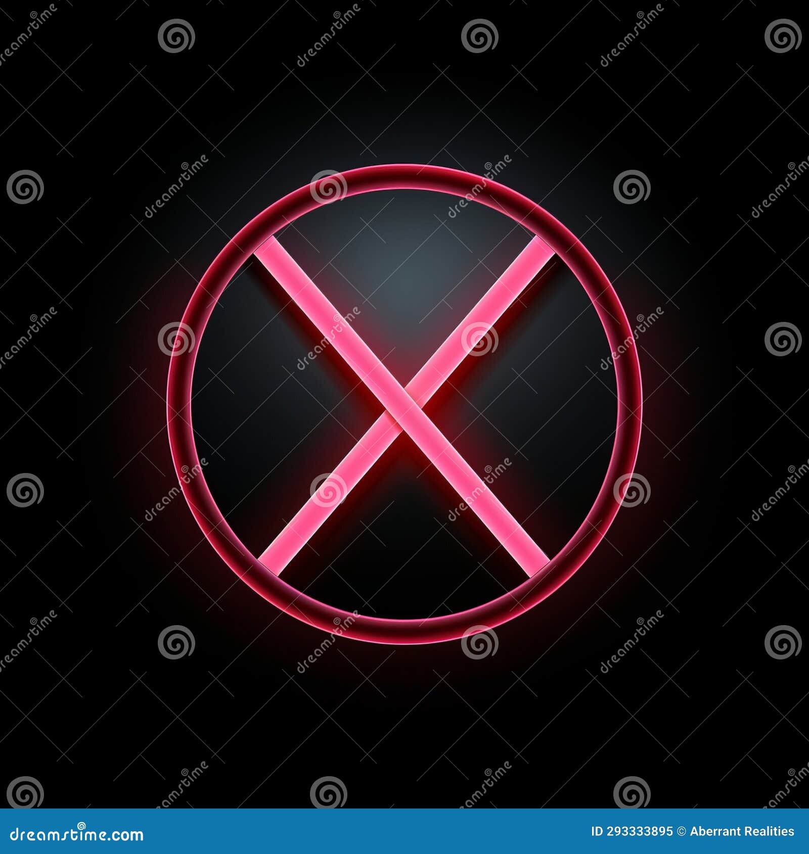 A Pink X Symbol on a Black Background Stock Illustration - Illustration ...