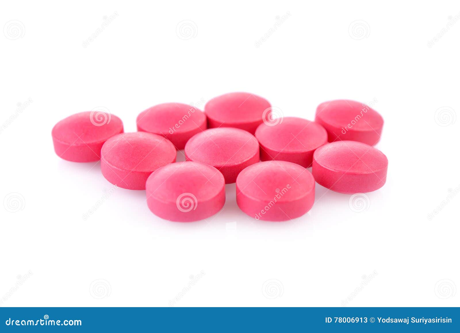 Pink Tablet on White Background Stock Image - Image of background ...
