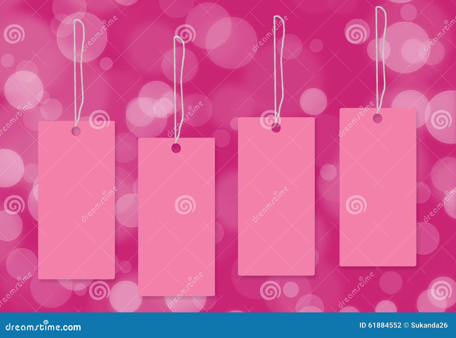 Pink tag bokeh background stock illustration. Illustration of gift ...