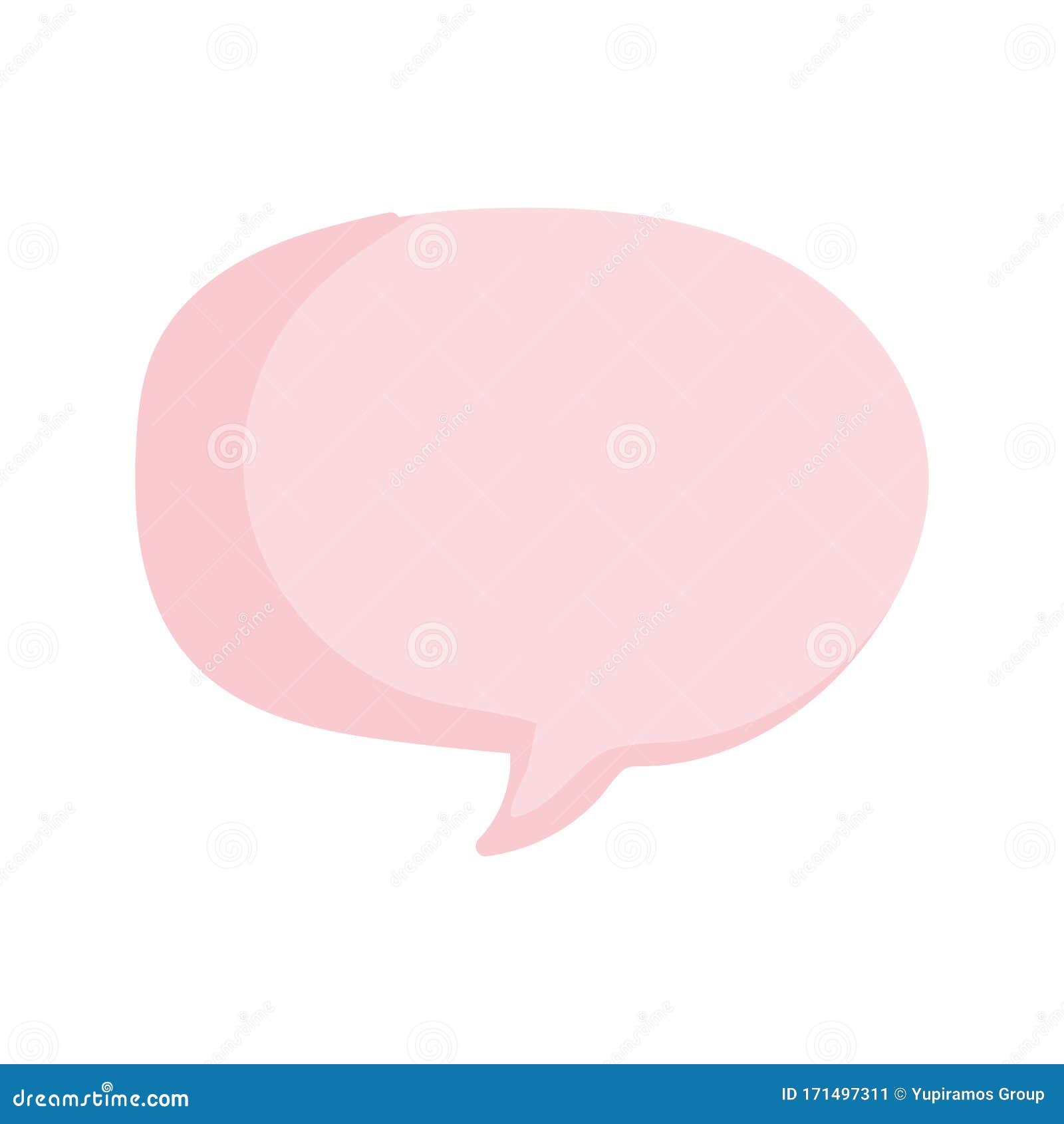 Pink Talk Bubble Chat Message on White Backrgound Stock Vector ...