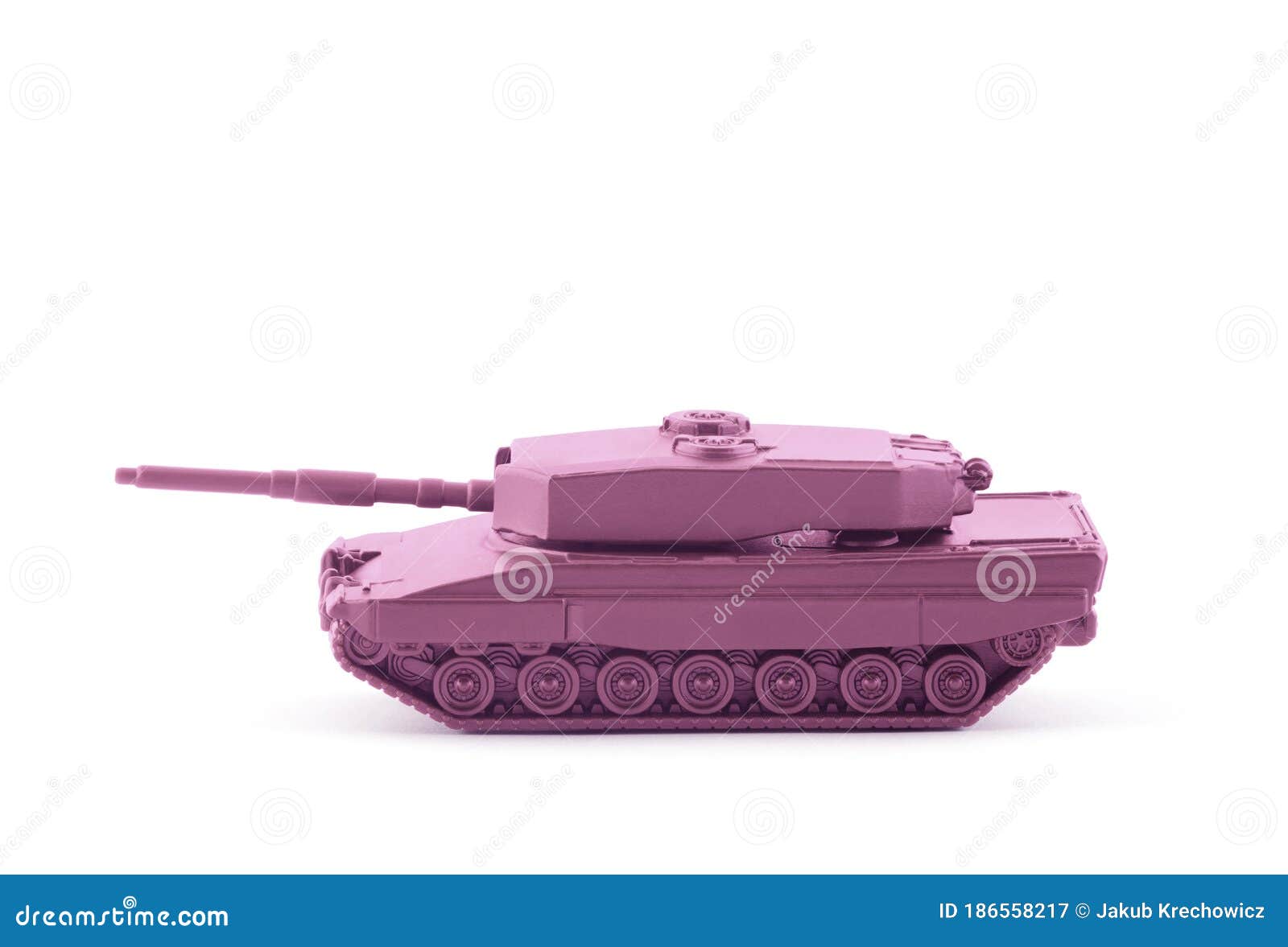 Pink Tank Toy Miniature Isolated on White Background Stock Image ...