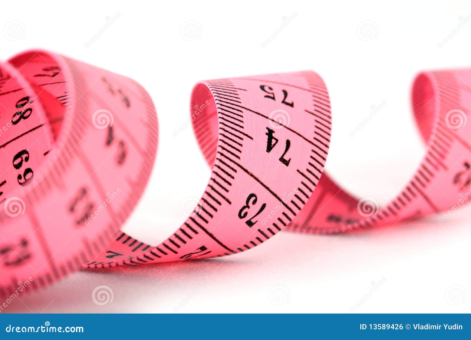 Pink tape. stock photo. Image of spiral, height, close - 13589426