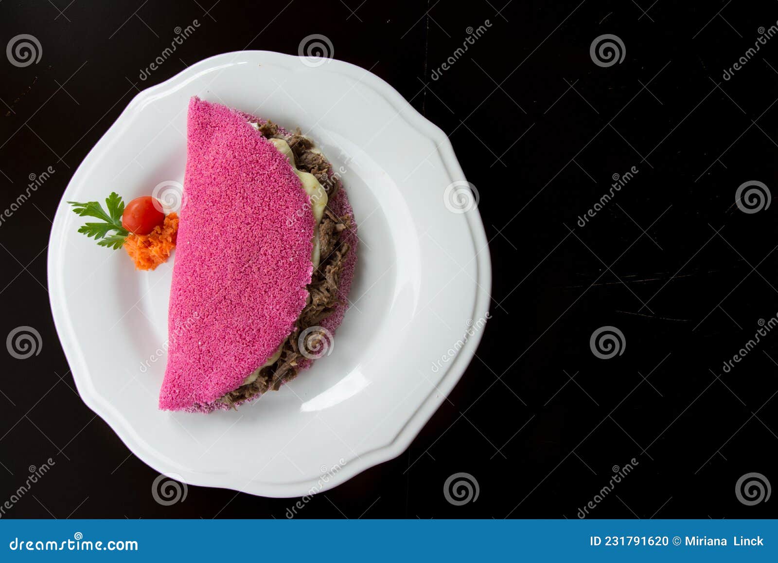 Pink Tapioca Inside a White Dish Stock Photo - Image of dessert, food ...