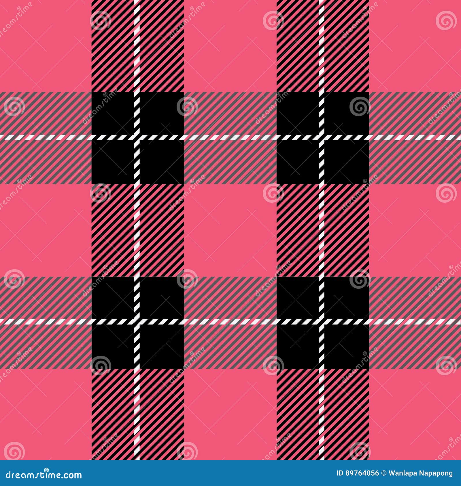 Pink Plaid Patterns Set Royalty-Free Stock Photo | CartoonDealer.com ...