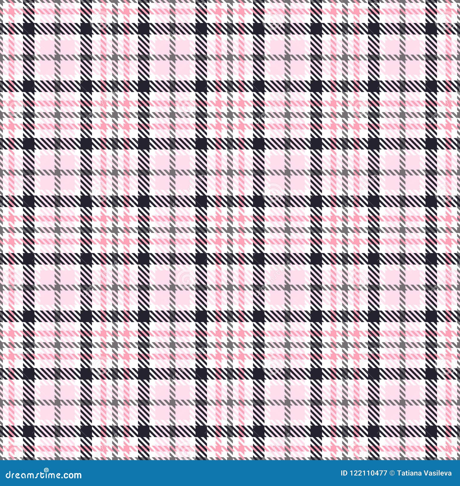 Pink Tartan Seamless Vector Patterns. Checkered Plaid Texture ...