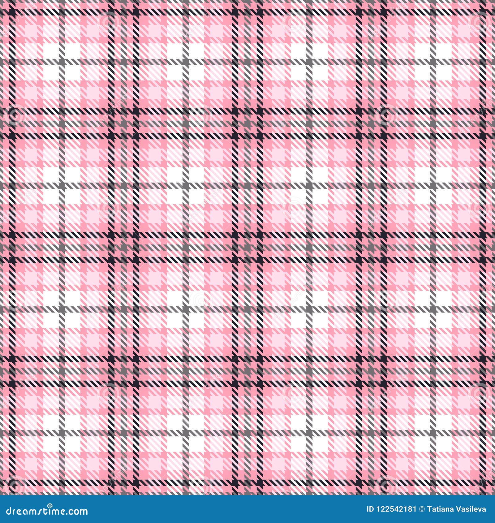Pink Tartan Seamless Vector Patterns. Checkered Plaid Texture ...