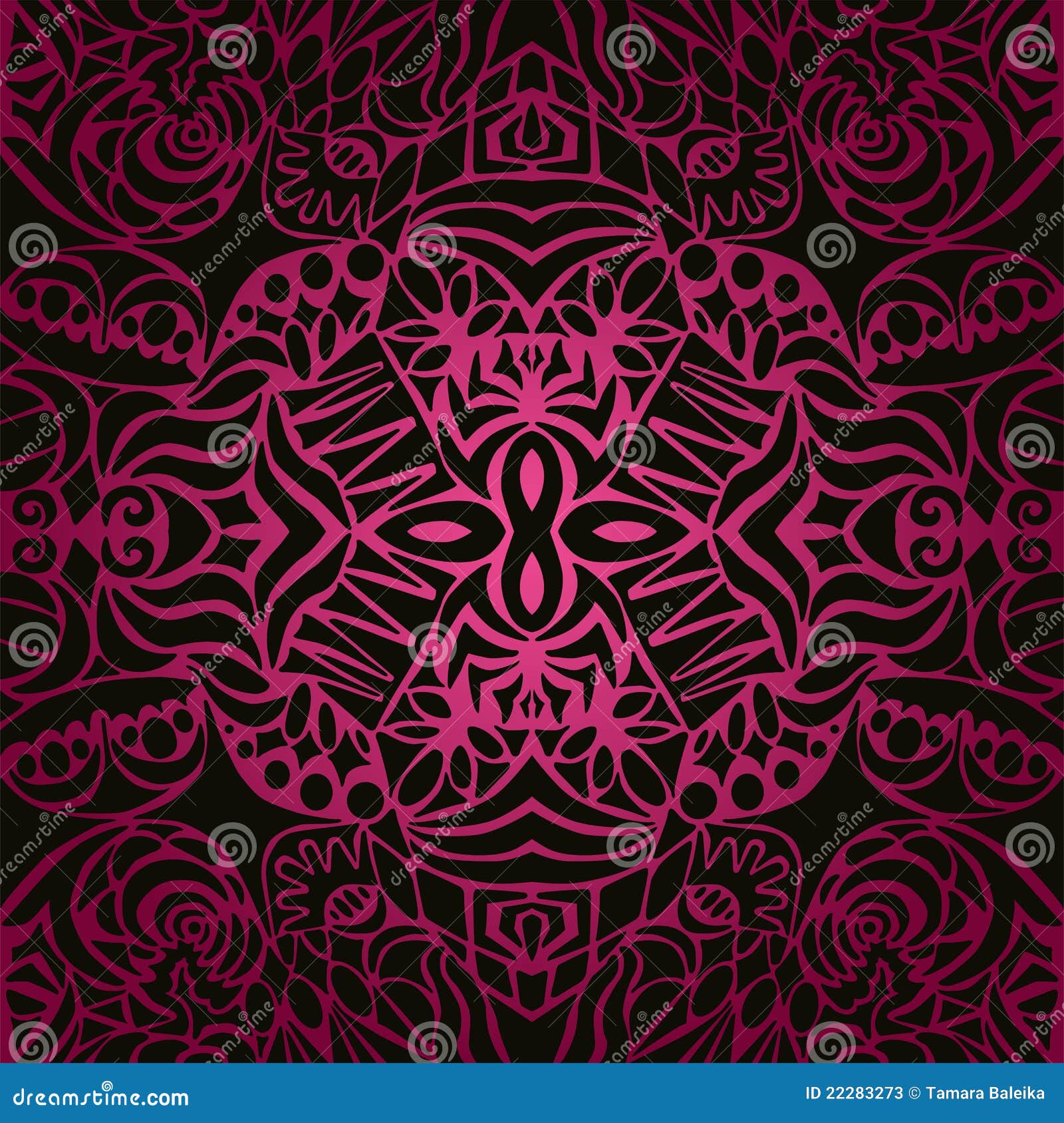 Pink Tattoo Seamless Pattern Stock Vector - Illustration of revival ...