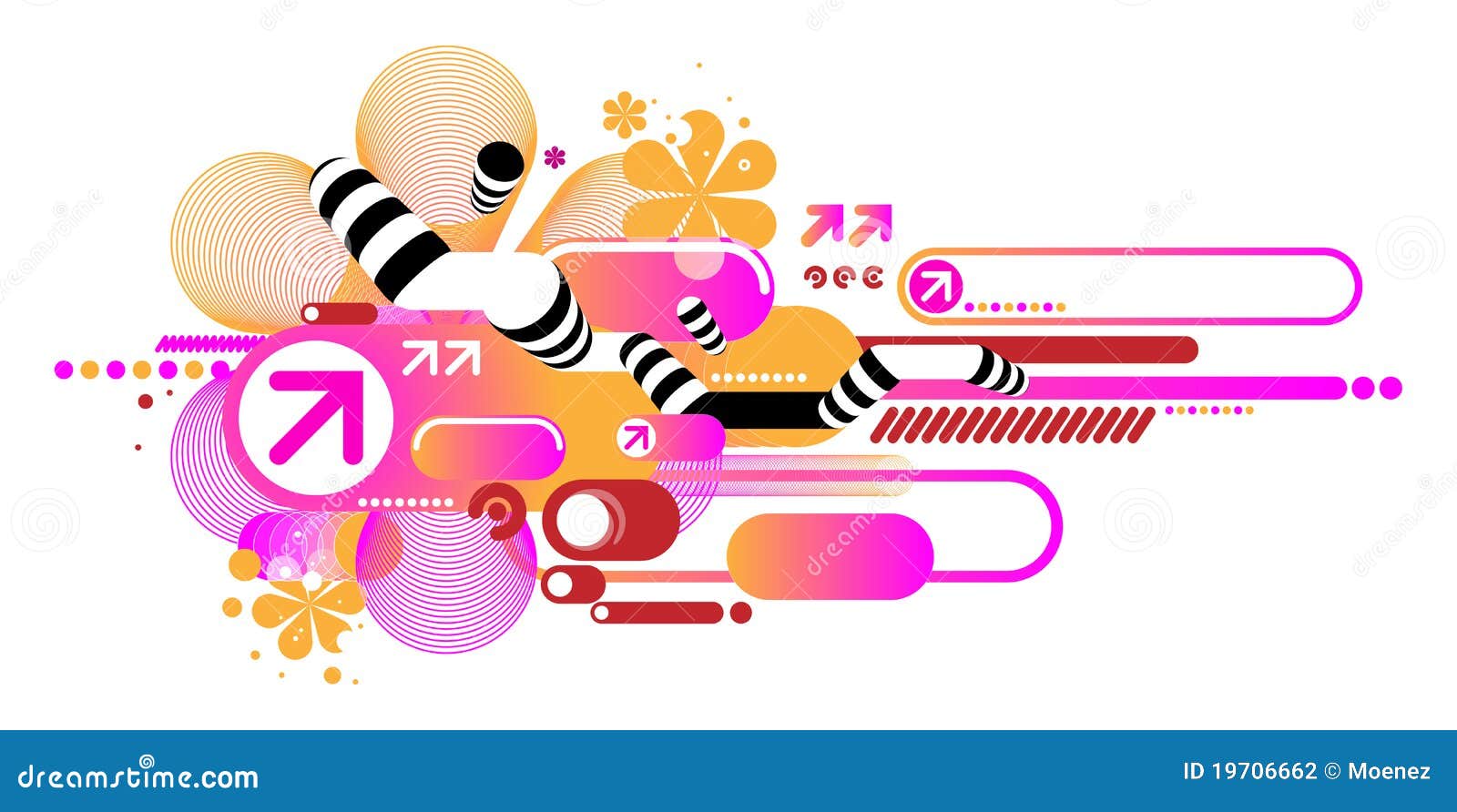 Pink techno composition stock vector. Illustration of graphic - 19706662