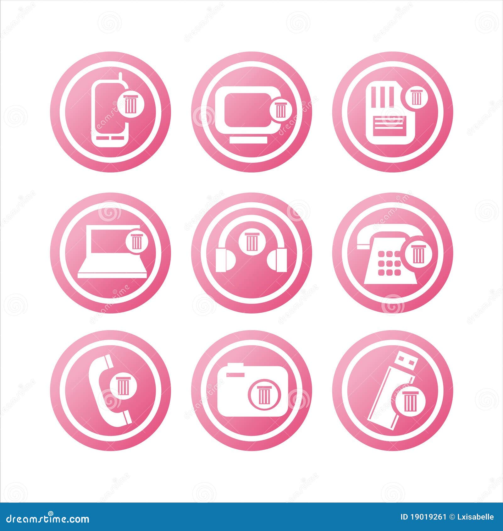 Pink Technology with Bins Signs Stock Vector - Illustration of graphic ...