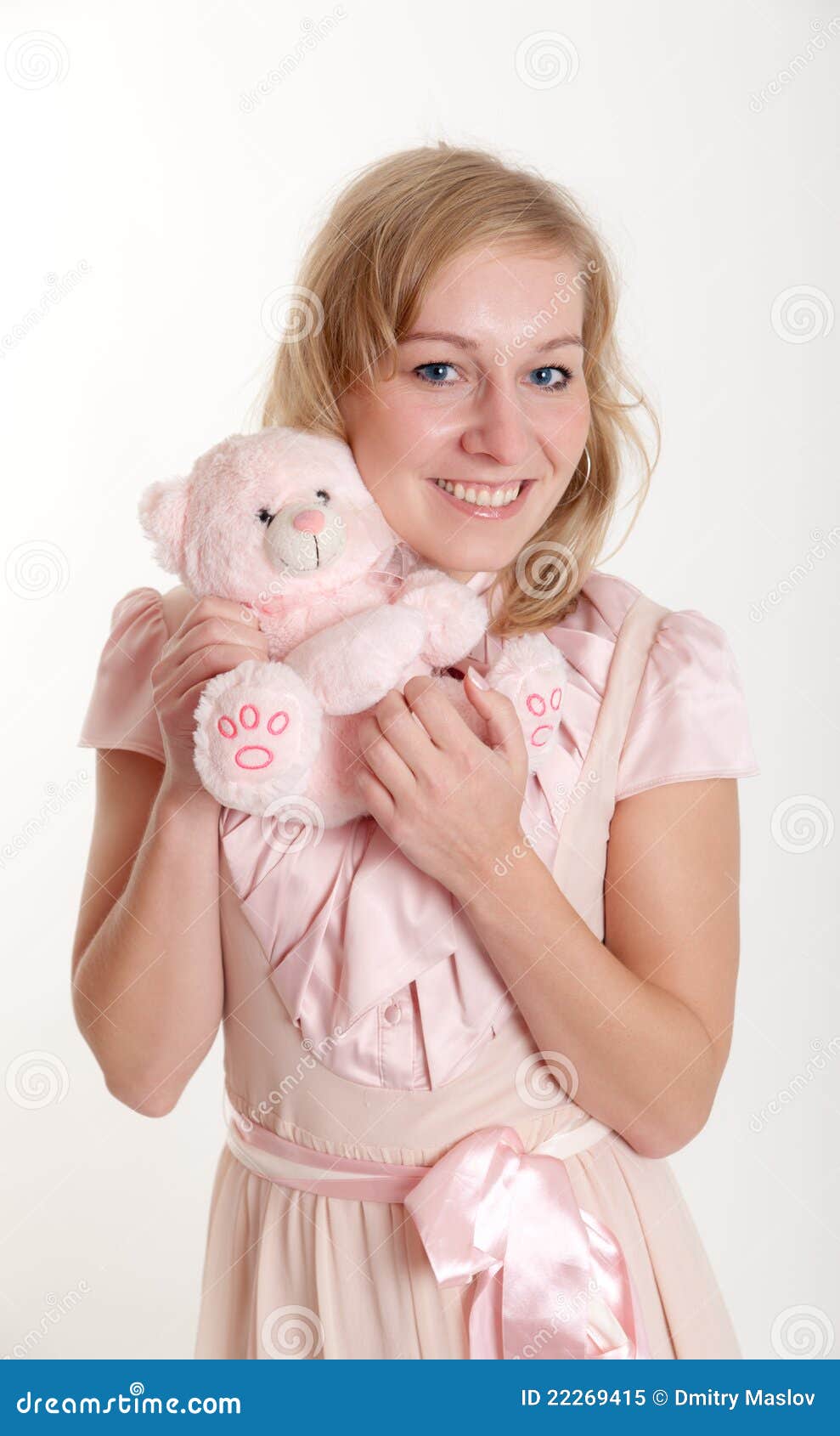 Pink teddy stock image. Image of fashion, caucasian, slim - 22269415