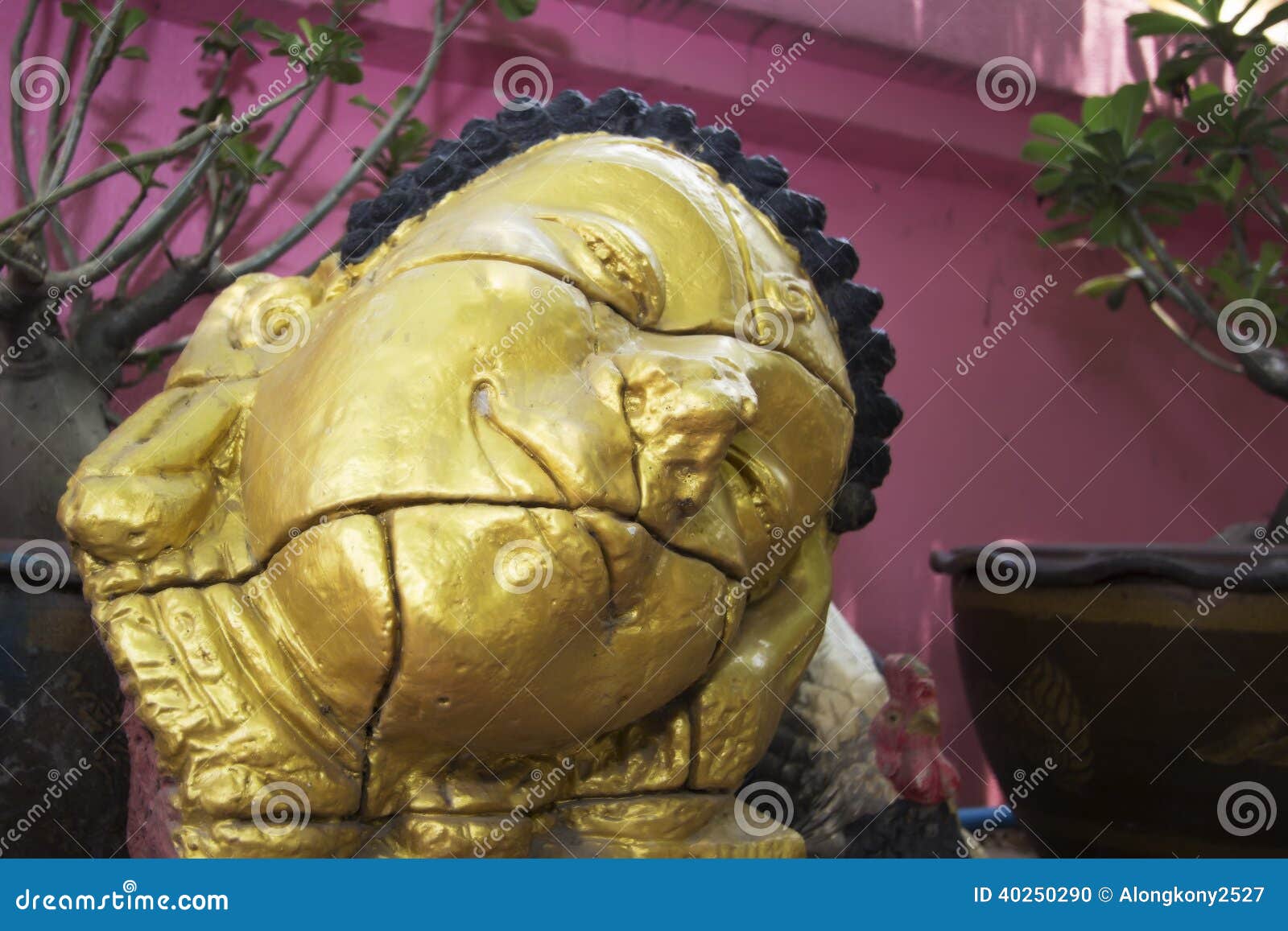 Pink temple in thailand stock photo. Image of buddha - 40250290