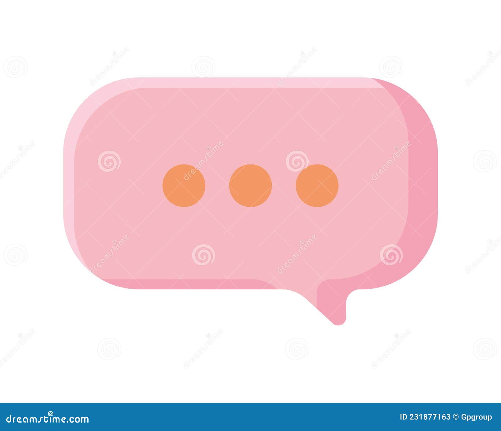 Pink text bubble stock vector. Illustration of discussion - 231877163