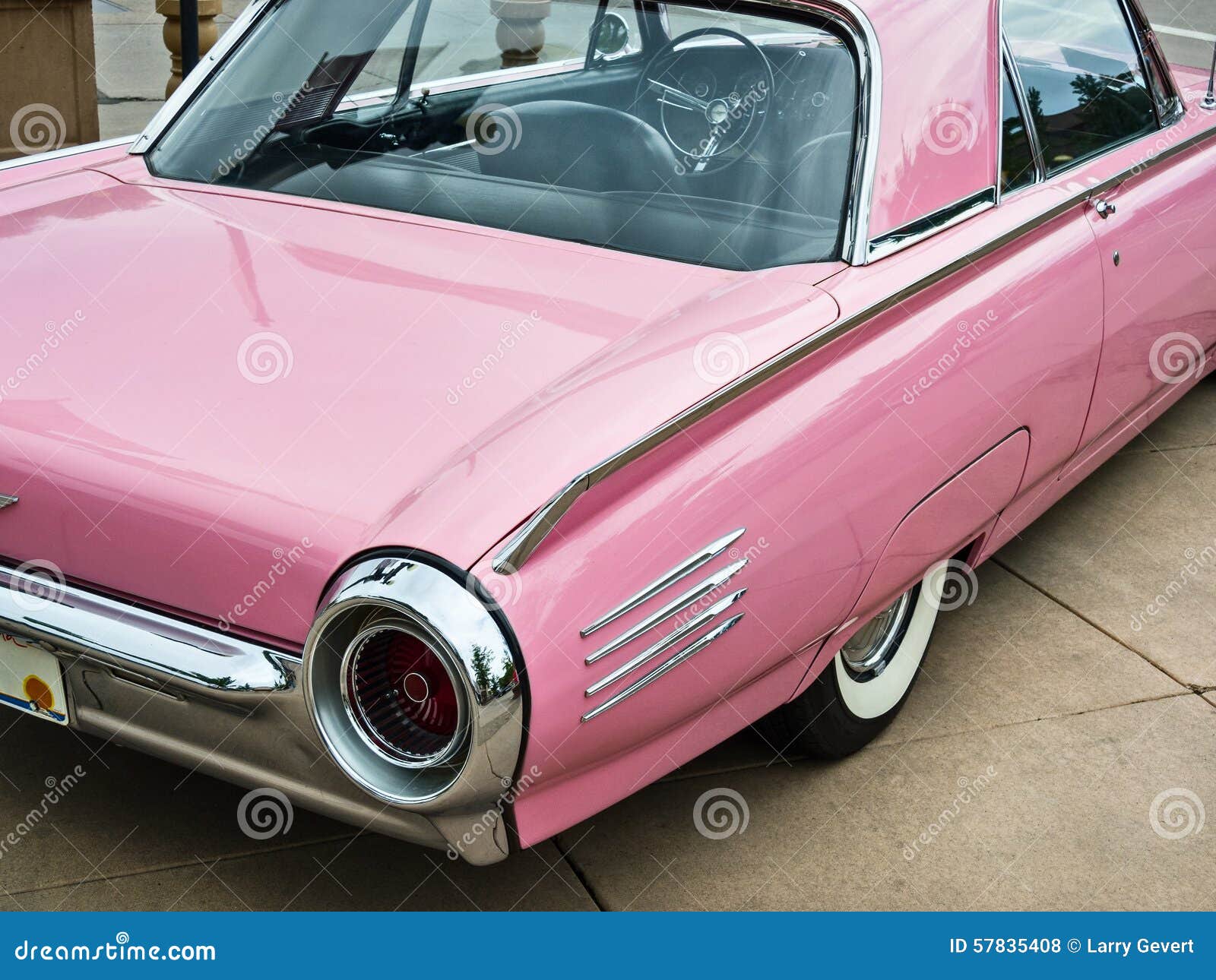 1961 Pink Thunderbird stock photo. Image of ford, chrome - 57835408