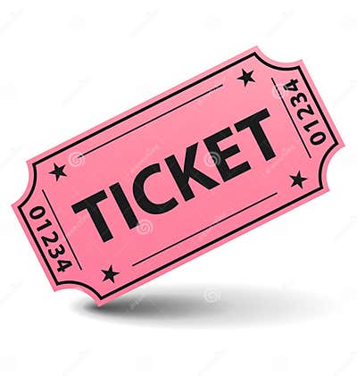 Pink ticket stock vector. Illustration of invitation - 10975743