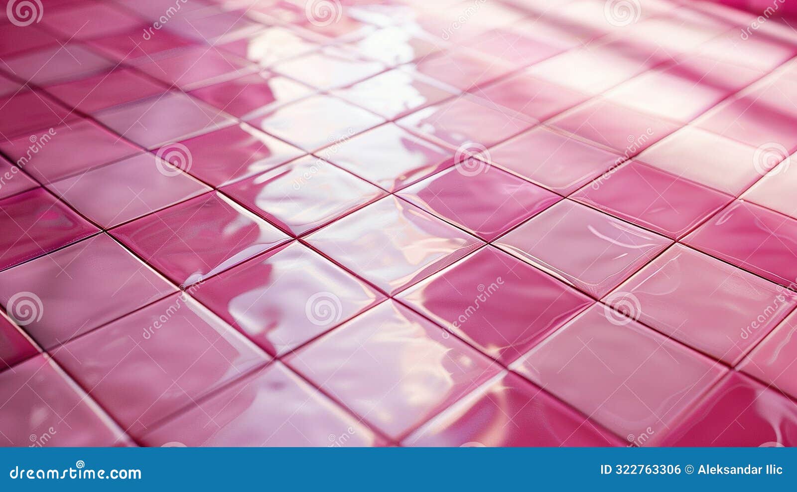 Pink Tiles in Stylish Bathroom. Background Design Stock Photo - Image ...