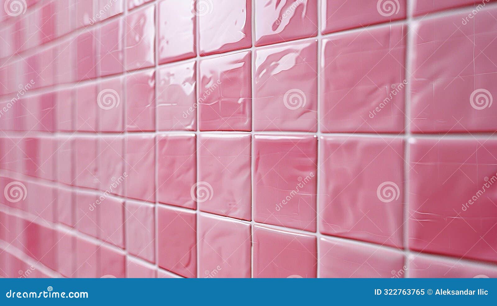 Pink Tiles in Stylish Bathroom. Background Design Stock Image - Image ...