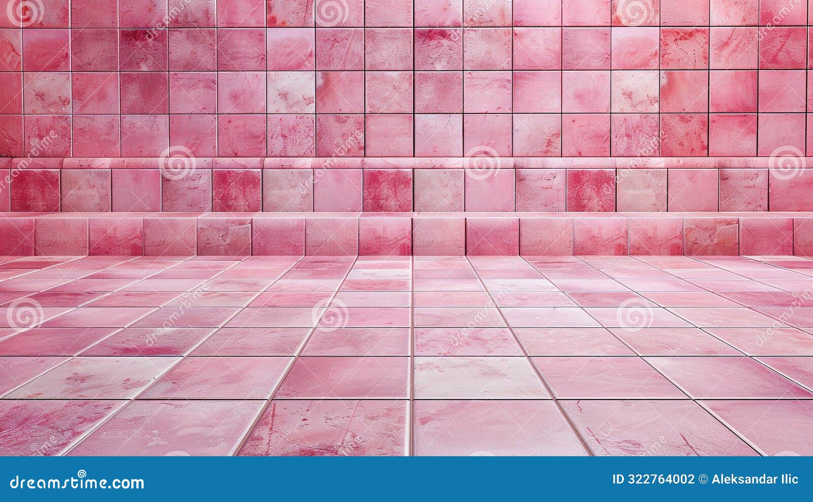 Pink Tiles in Stylish Bathroom. Background Design Stock Photo - Image ...