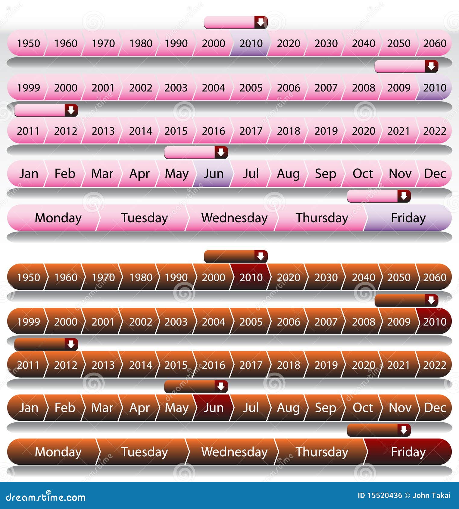 Timeline Chart. Business Process Steps, Workflow Time Scale And ...