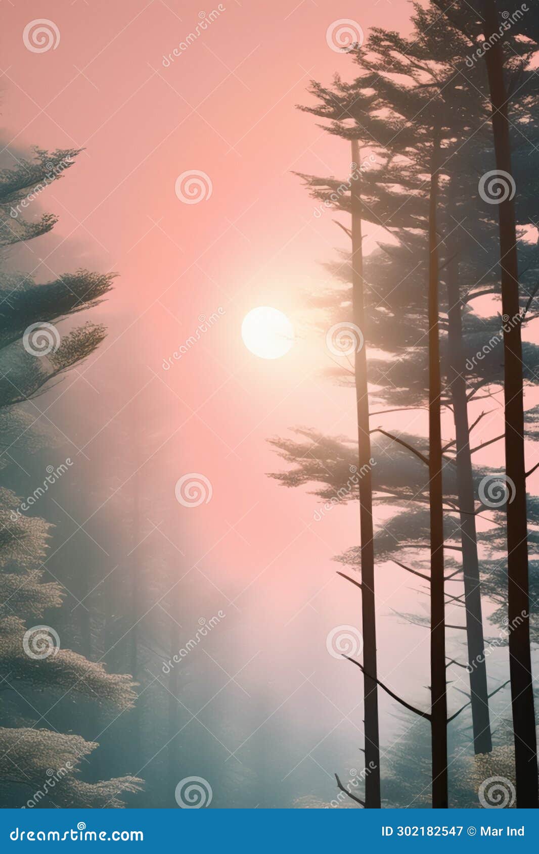 Pink Tone Winter Trees Covered with Snow Wallpaper Stock Image - Image ...