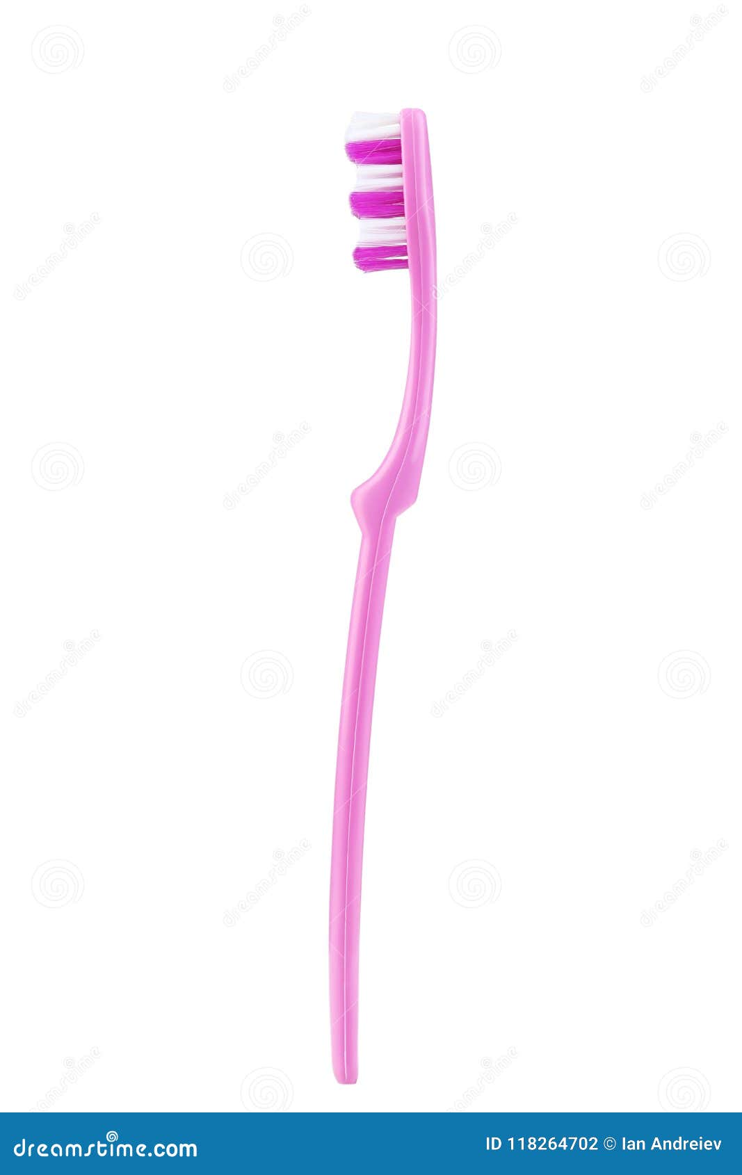 Pink toothbrush stock photo. Image of morning, dentistry - 118264702
