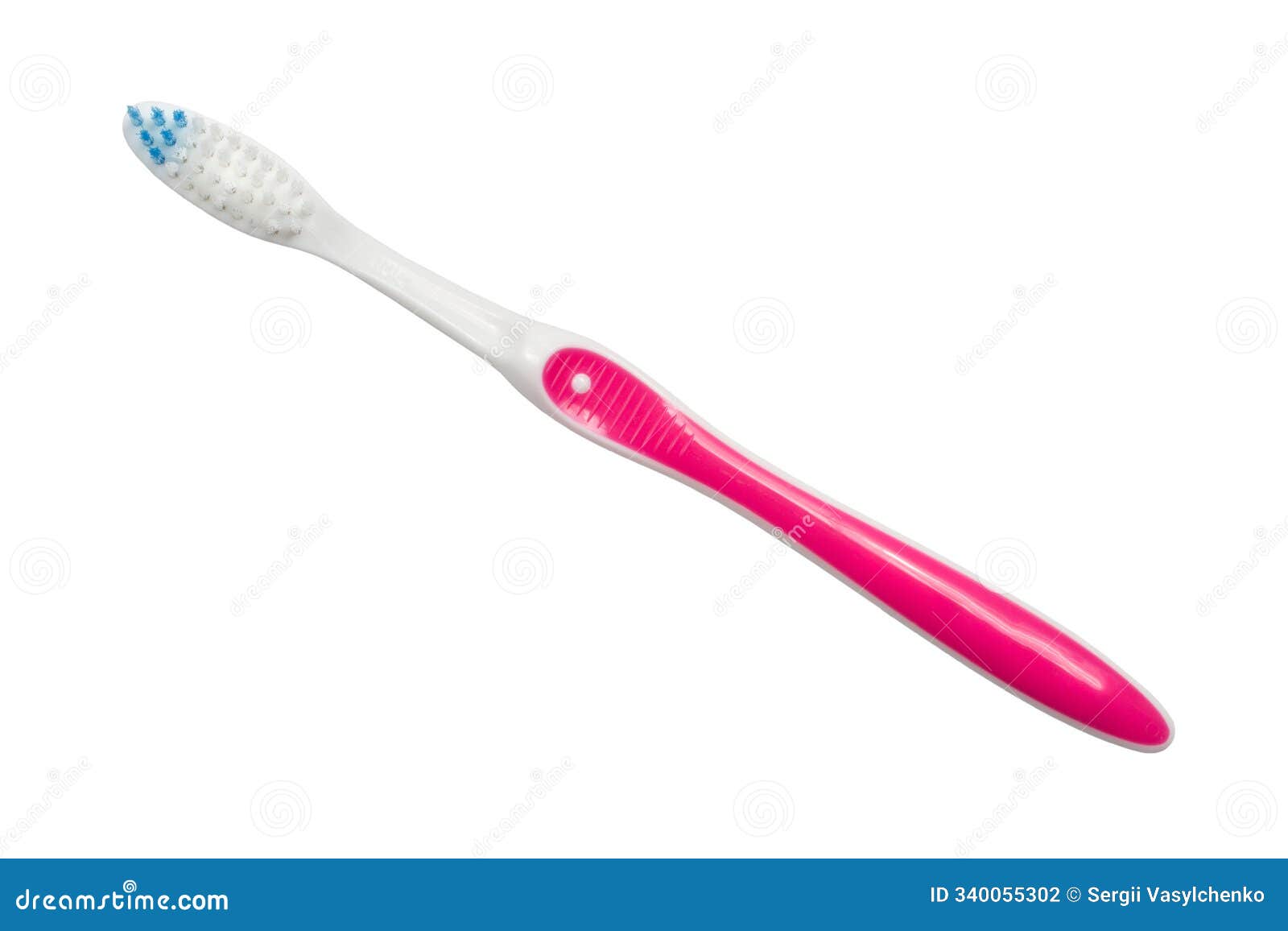 Pink Toothbrush Isolated on White Background. Stock Photo - Image of ...