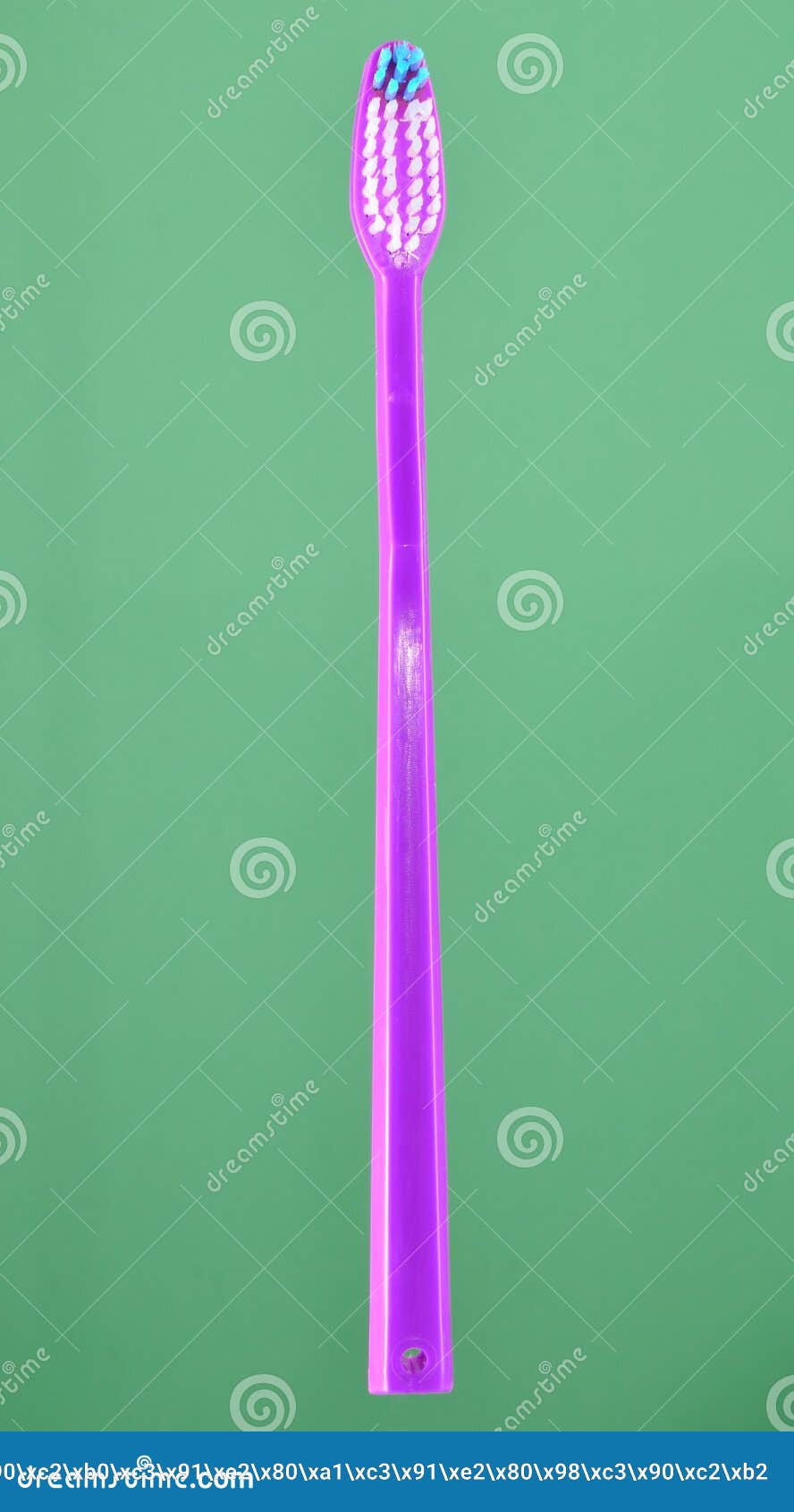 Toothbrush on Mint Color Pastel Background Stock Image - Image of habit ...