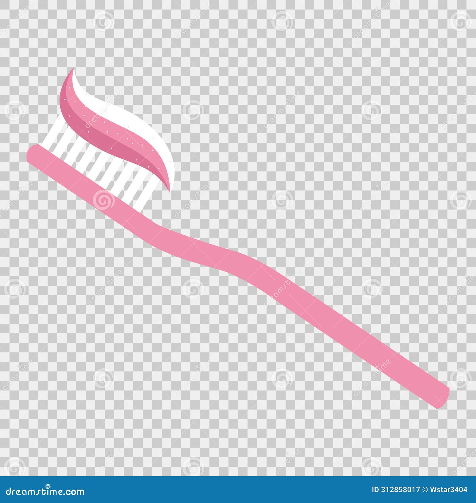 Pink Toothbrush with Toothpaste Icon Stock Vector - Illustration of ...