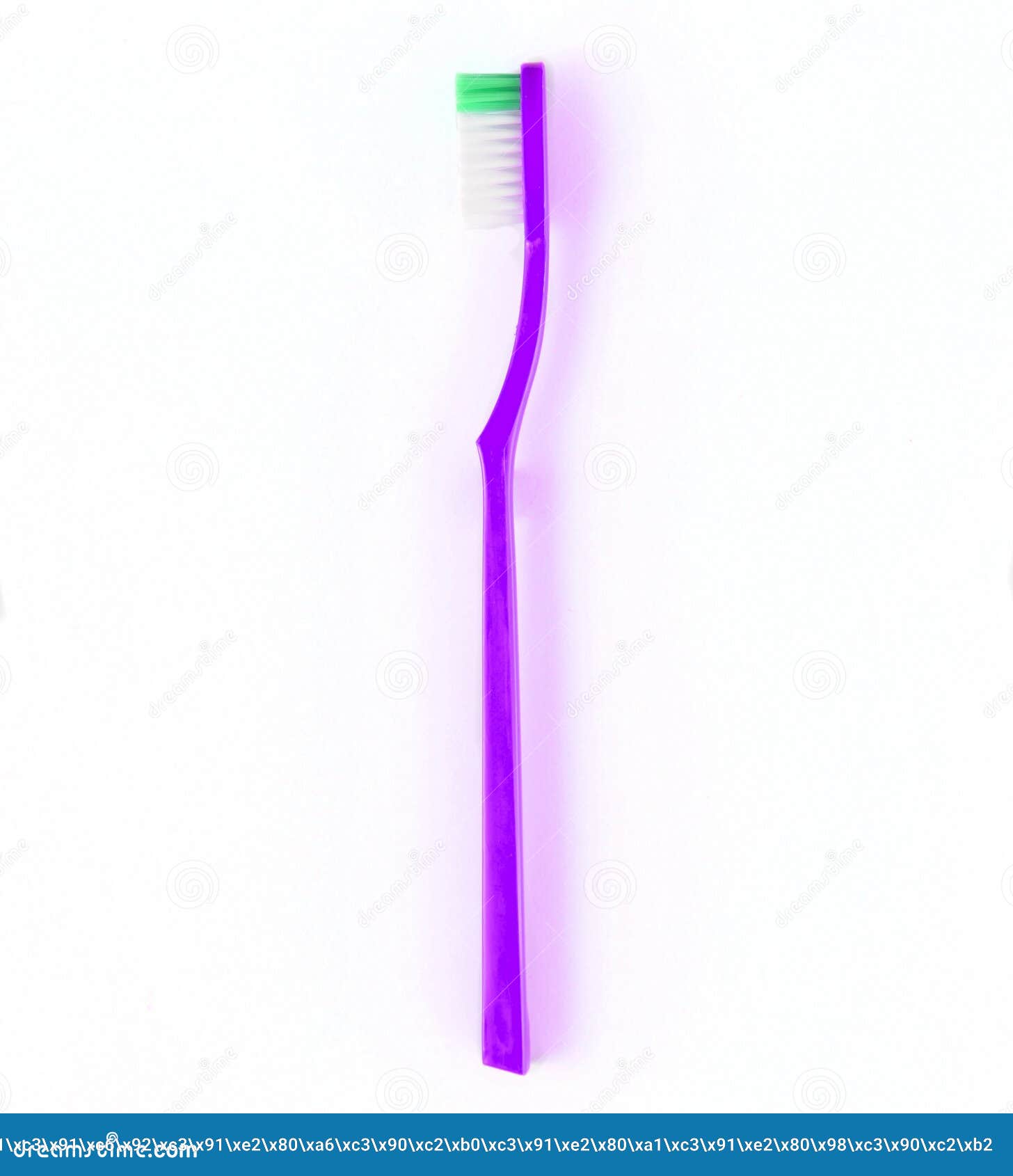 Pink Toothbrush on a White Background. Stock Image - Image of habit ...