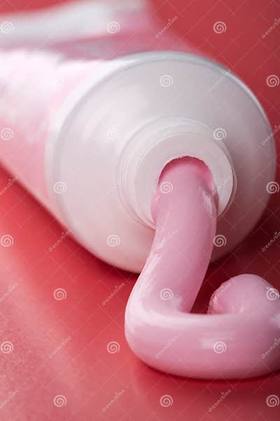 Pink toothpaste stock image. Image of pink, lubricant - 26315387