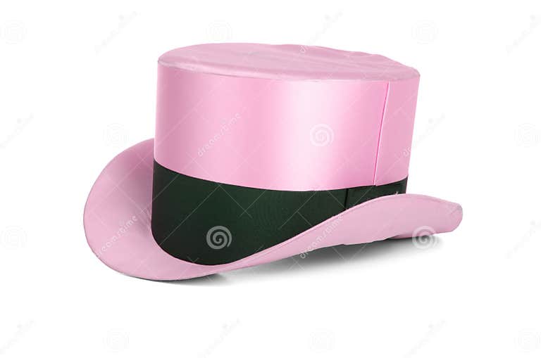 Pink top hat stock photo. Image of object, pink, costume - 20478976