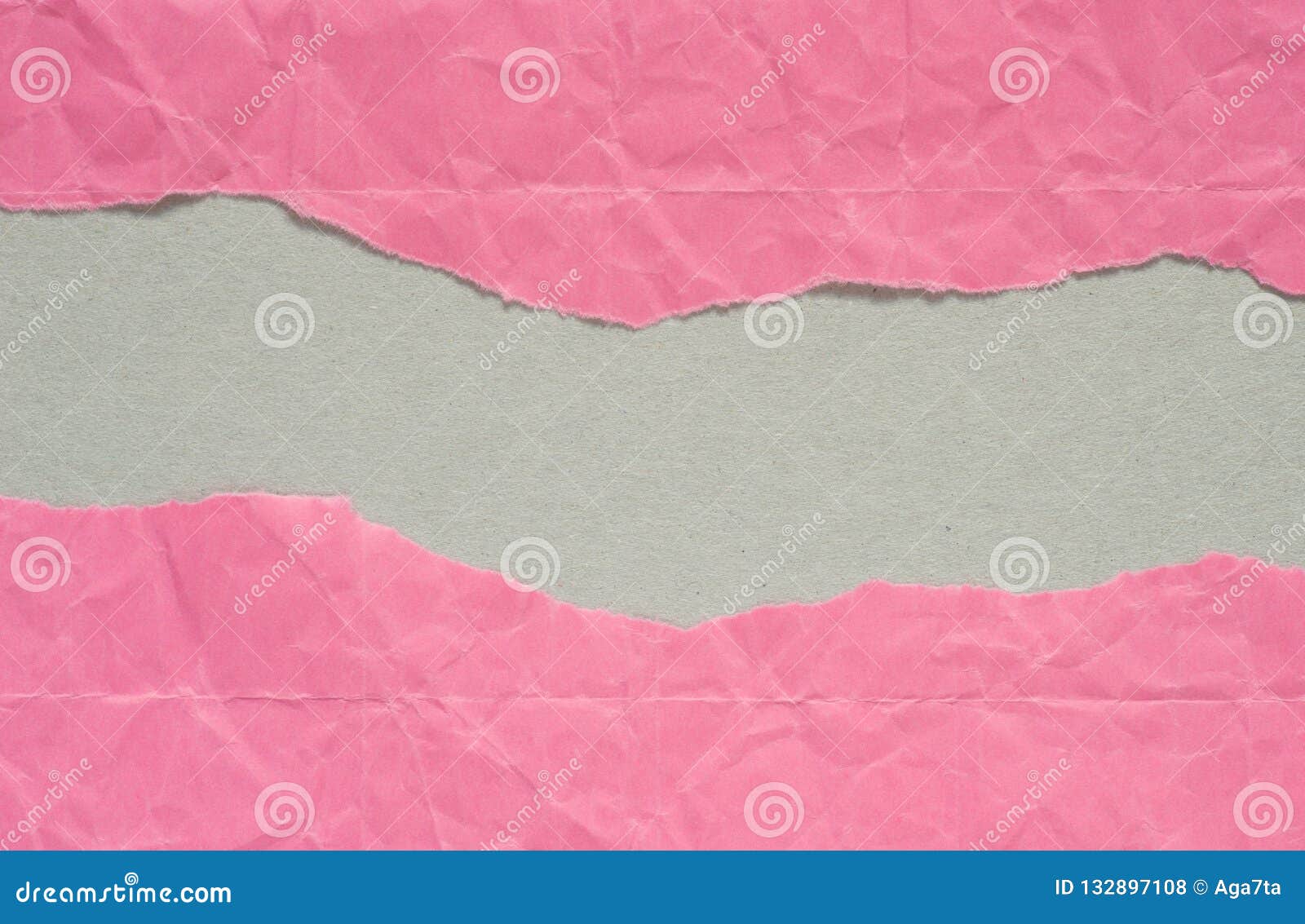 Pink Torn Paper with Copy Space on Gray Background Stock Photo - Image ...