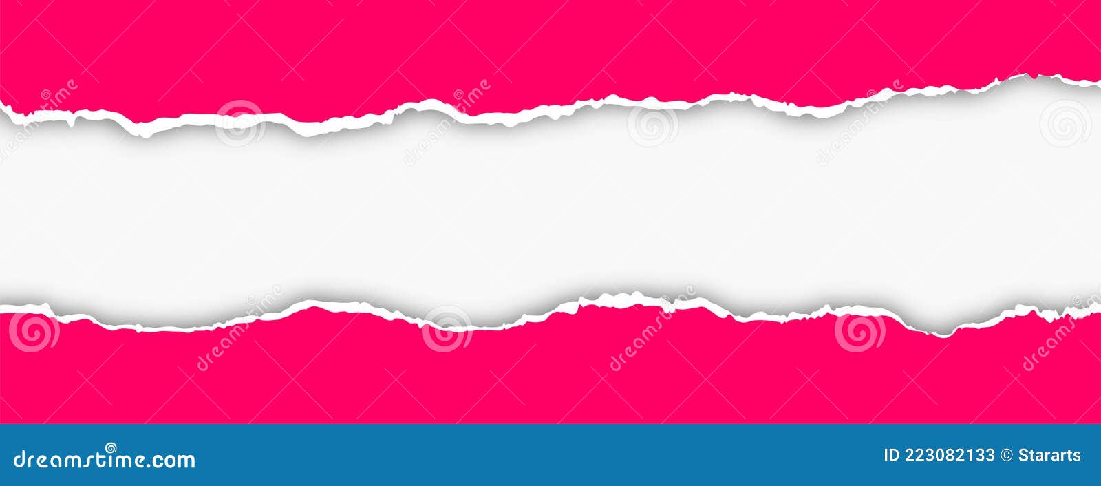 Pink Torn Paper Effect Banner Design Stock Vector - Illustration of ...