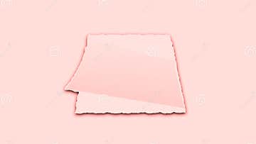 Pink Torn Paper Note Pad on Pink Background Stock Illustration ...
