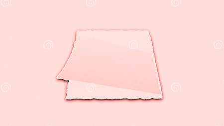 Pink Torn Paper Note Pad on Pink Background Stock Illustration ...