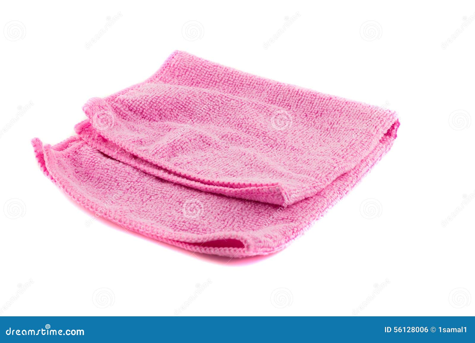 Pink Towel Folded in the Shape of a Square Stock Photo - Image of fiber ...