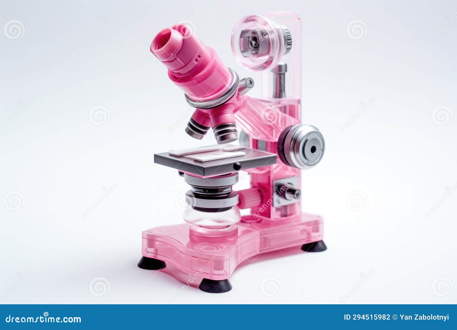 Pink Toy Toy Microscope White Background Stock Illustration ...