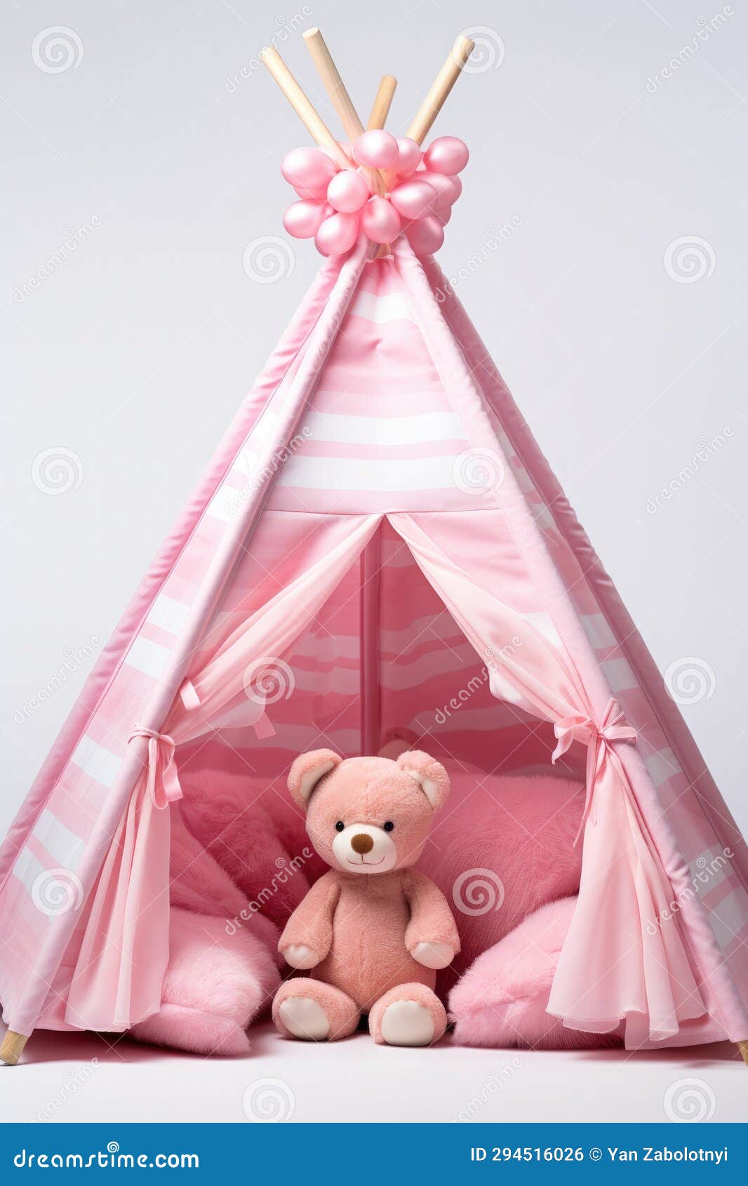 Pink Toy Toy Play Tent White Background Stock Illustration ...