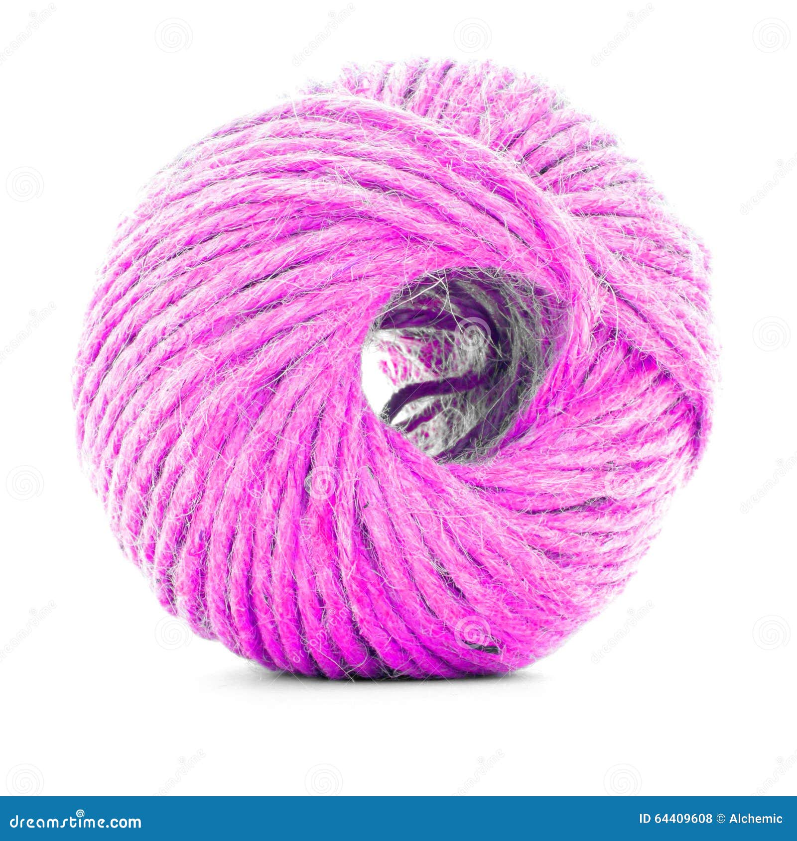 Pink Traditional Clew, Sewing Thread Ball Isolated on White Background ...
