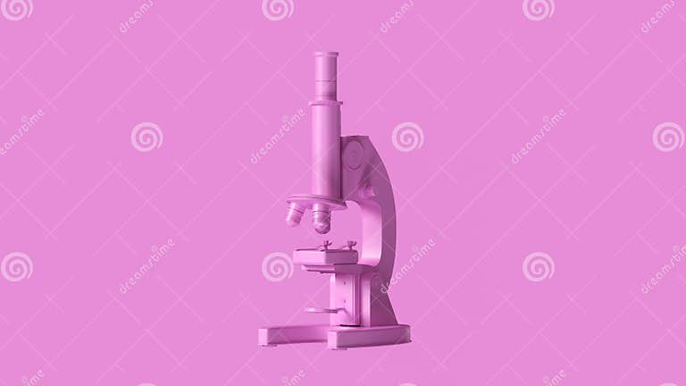 Pink Traditional Microscope Stock Illustration - Illustration of color ...