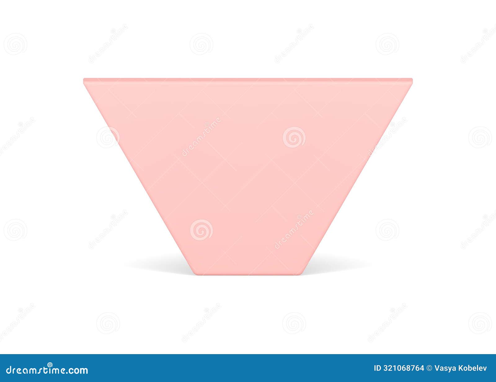 Pink Trapezoid Basic Simple Shapes Isolated On White Background ...