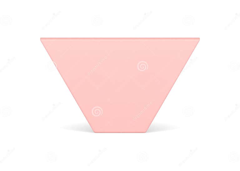 Pink Trapezoid 3d Geometric Premium Platform Basic Foundation Front ...
